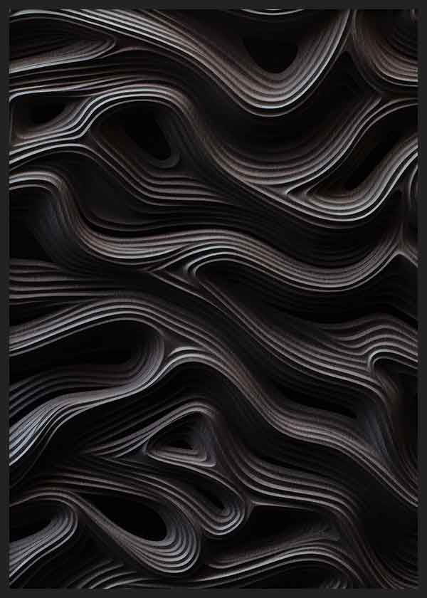 Cuadro minimalista y geométrico, de tonos negros - kudeko – kudeko.com