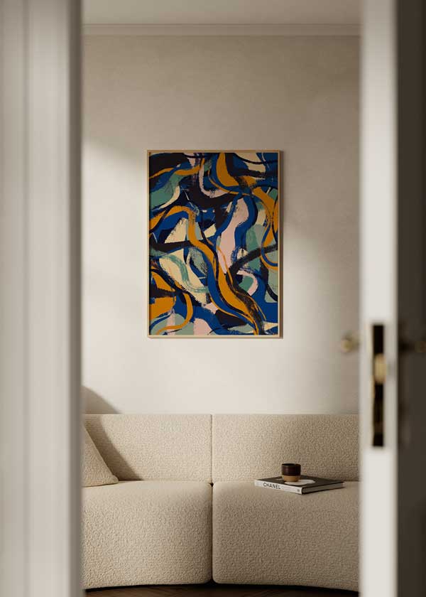 Cuadro colorido y abstracto | Colorful Strokes Pattern | kudeko.com