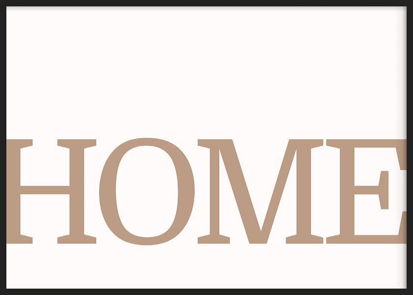 Cuadro minimalista con frase Home, panorámico - kudeko – kudeko.com